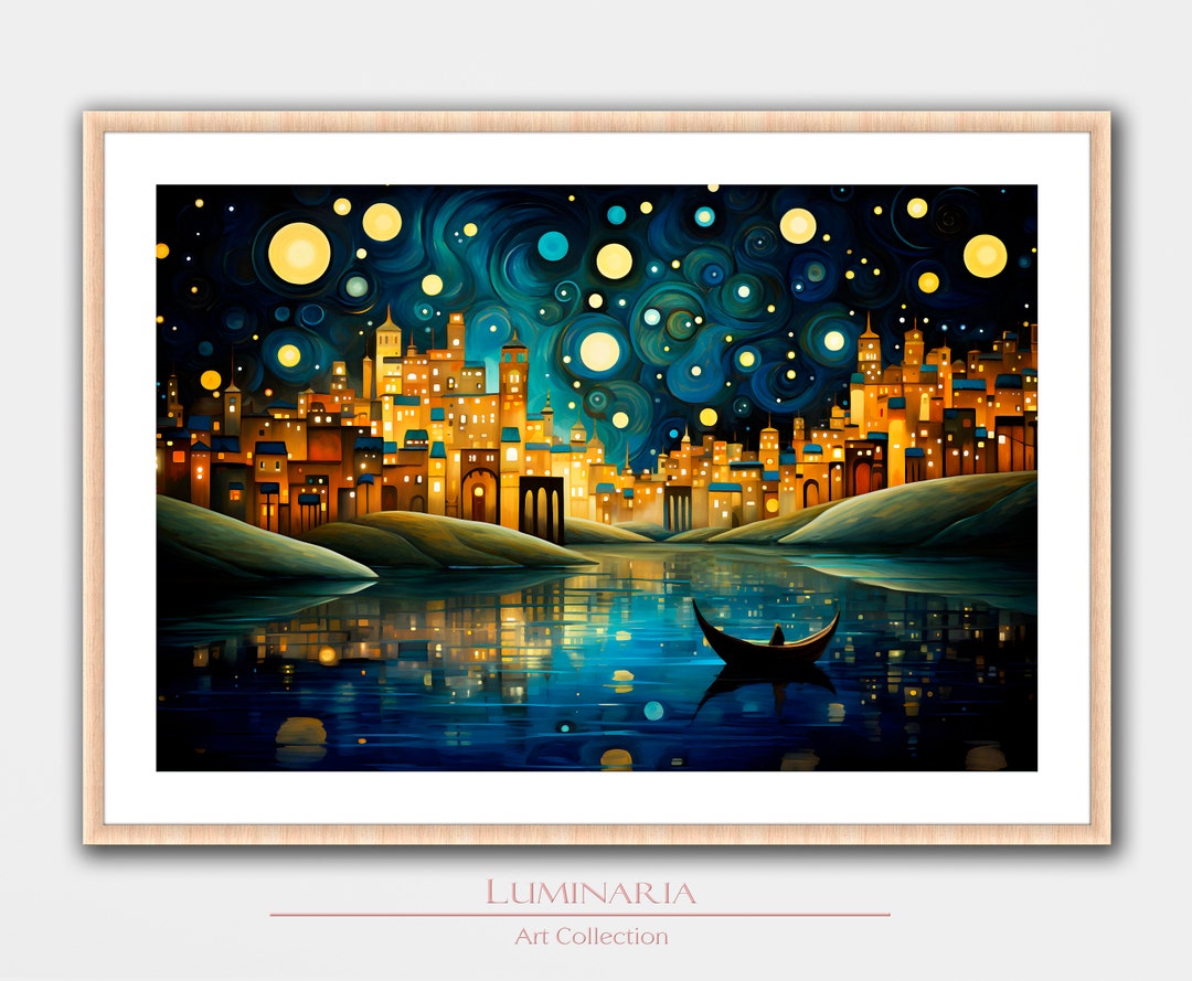 Gustav Klimt Inspired Landscape Art Print Wall Home Decor Poster Mural ...