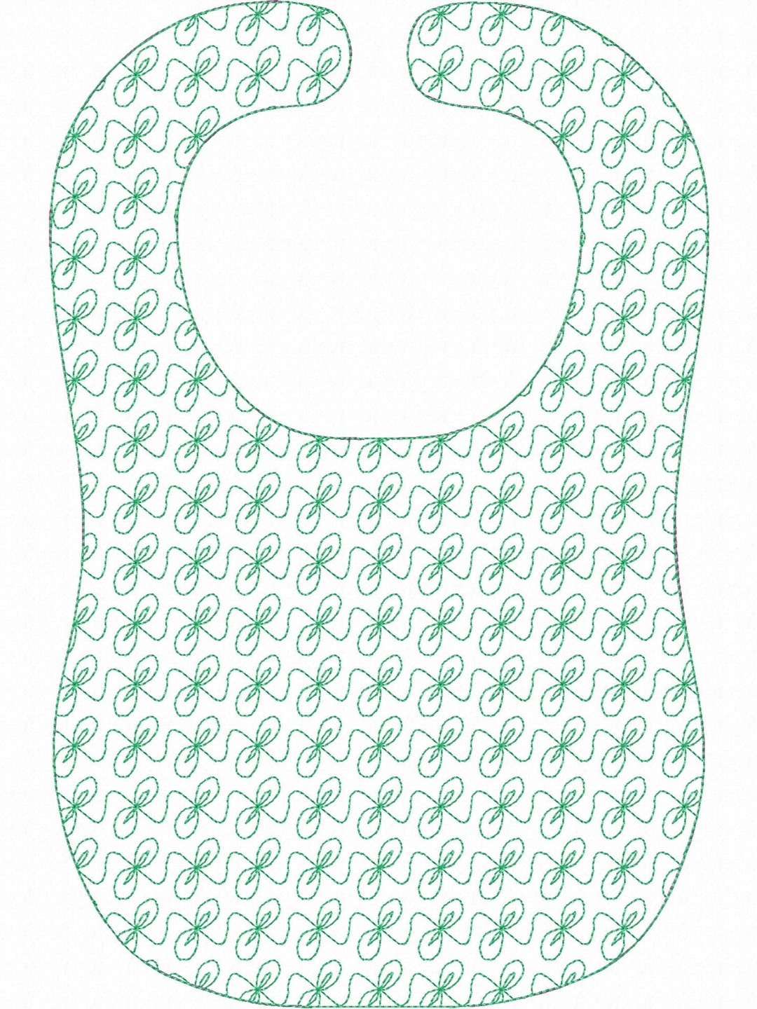 In the Hoop Baby Bib Floral Embroidery Design File Pattern 3 Sizes Also ...
