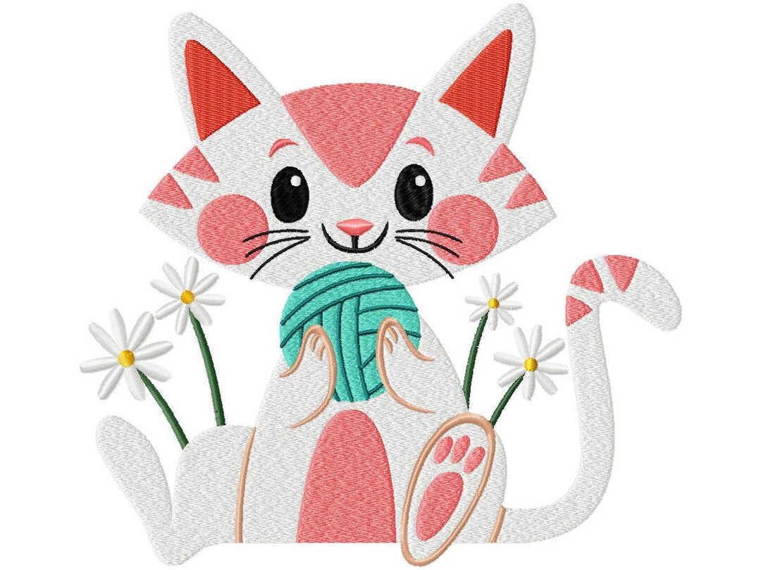 Cat Embroidery Design File .vip .vp3 .hus .pes .pec .jef .sew .xxx .csd ...