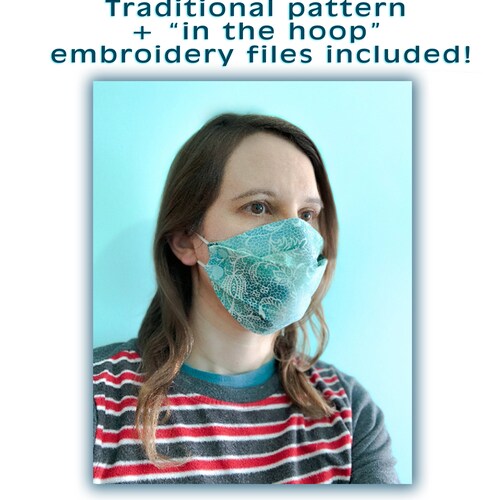 Face Mask Machine Embroidery Design Mask in the Hoop 5 Sizes - Etsy