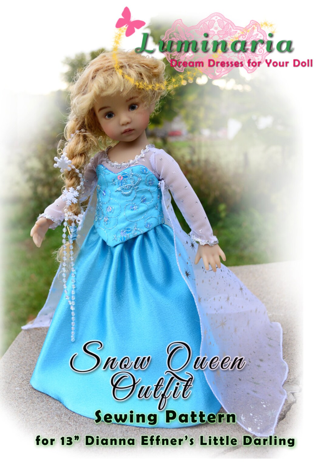 PDF Doll Clothes Dress Pattern Fits 13" Dianna Effner Little Darling ...