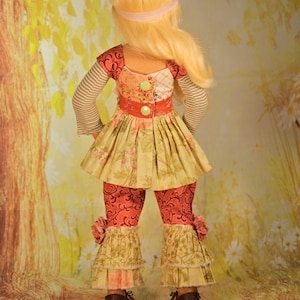 Slim 18" Doll Clothes Pattern Bohemian Girl Fits Petitcollin Starlette ...