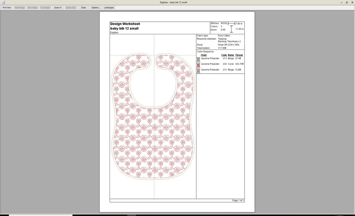 In the Hoop Baby Bib Floral Flowers Embroidery Design File Pattern 3 ...