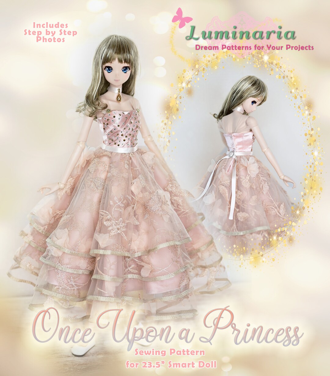 BJD Doll Clothes Pattern Fits 23.5" 1/3 SD Smart Doll Mirai Basic Lace ...