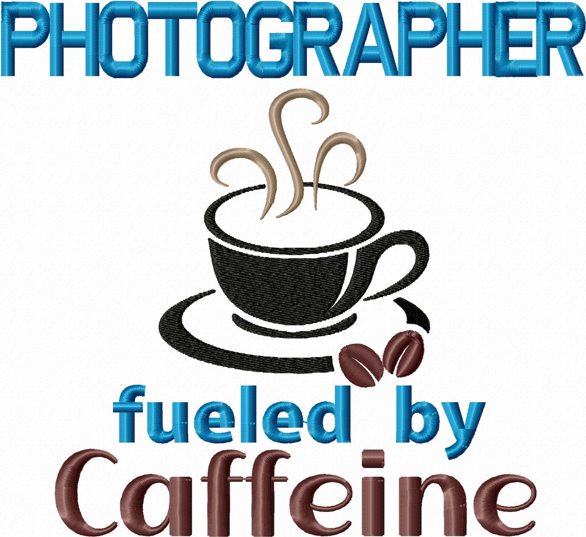 Photographer Coffee Cup Face Mask T-shirt Embroidery Design | Etsy