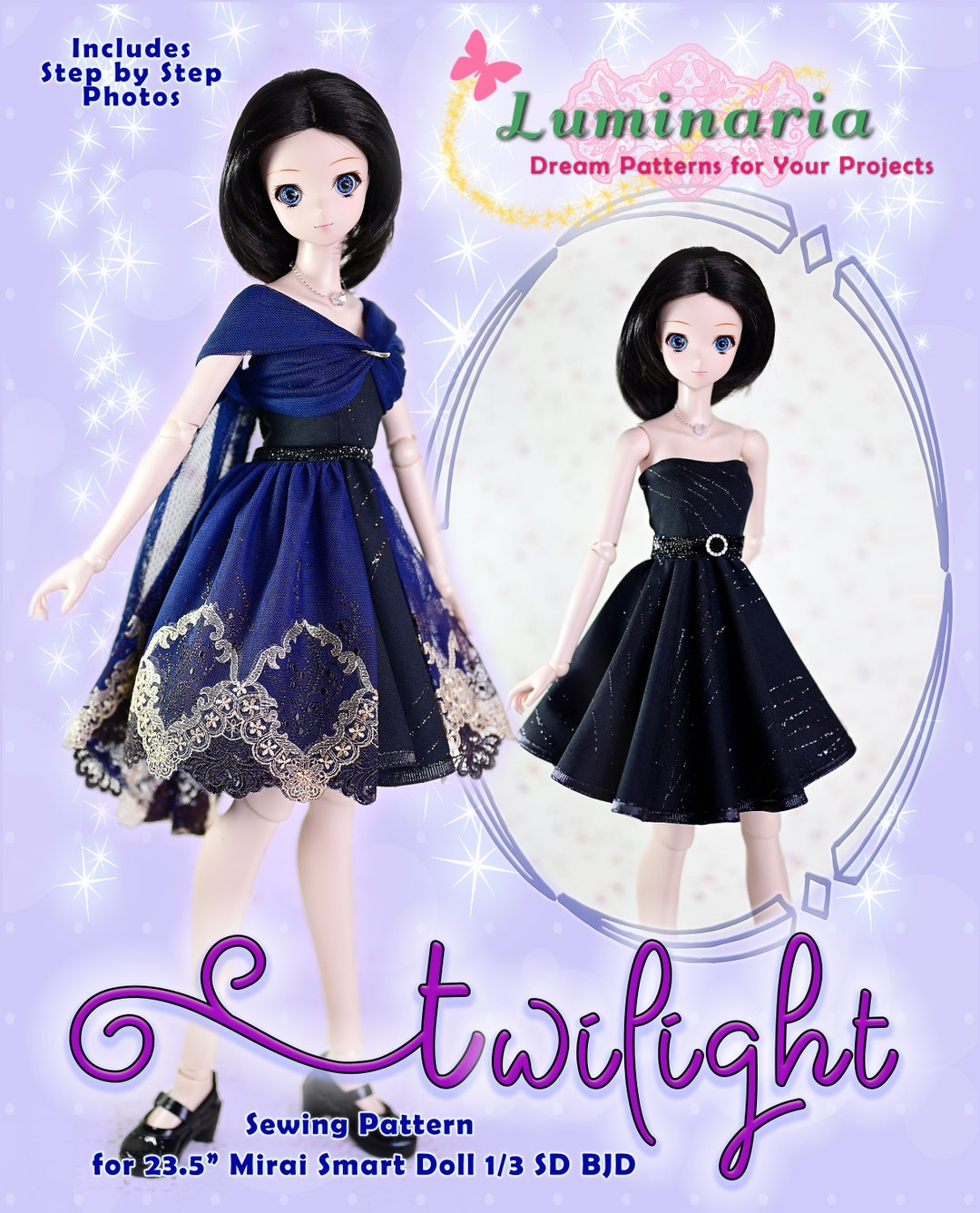 BJD Doll Clothes Pattern Fits 23.5" 1/3 SD Smart Doll Mirai Gala ...