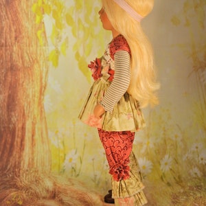 Slim 18" Doll Clothes Pattern Bohemian Girl Fits Petitcollin Starlette ...