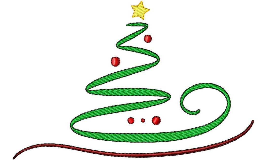 Christmas Tree Embroidery Design File .vip .vp3 .hus .pes .pec .jef ...