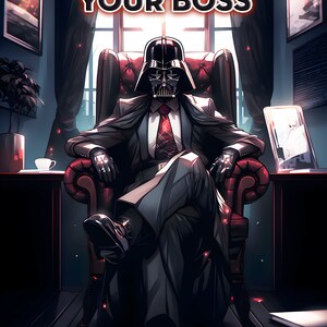 Printable Executive Boss Darth Vader Fan Art Print Wall Home Decor ...