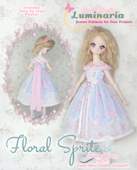 PDF Doll Clothes Dress Pattern 17 Mini Dollfie Dream MSD - Etsy