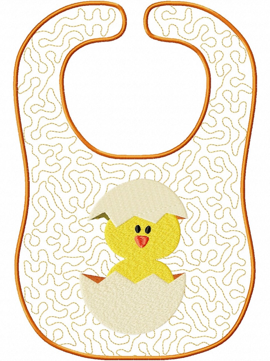 In the Hoop Baby Bib Duck Embroidery Design File Pattern 3 Sizes Also ...