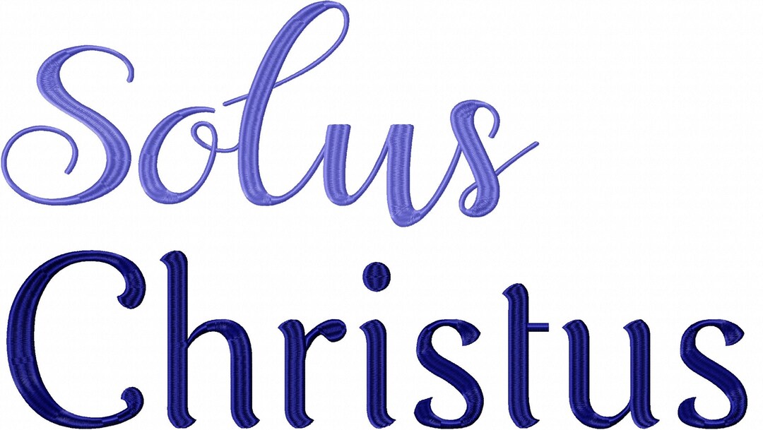 Merry Christmas Christian Solus Christus Embroidery Design File Machine ...
