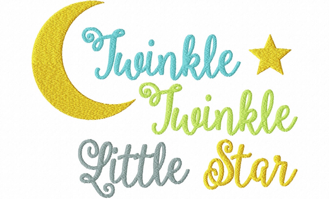 Twinkle Twinkle Little Star Baby Embroidery Design File Machine ...