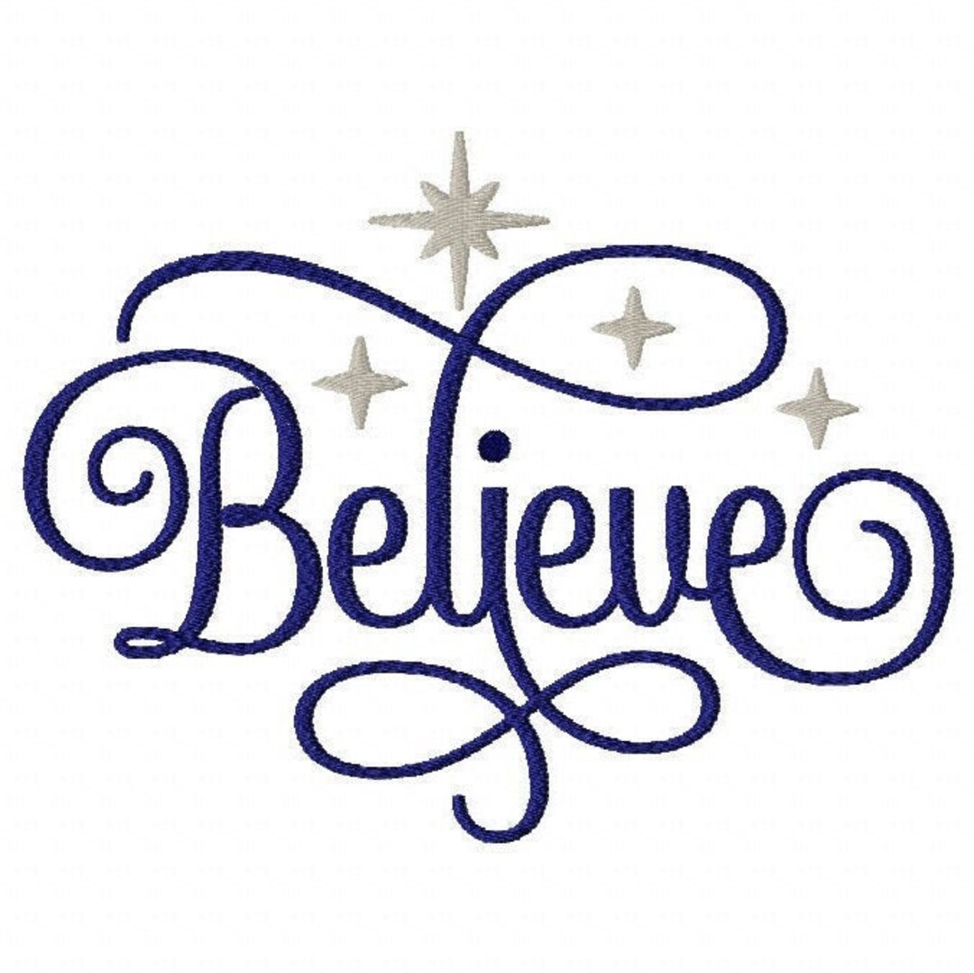 Believe Hope Merry Christmas Holidays Embroidery Design File Machine ...