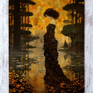 Gustav Klimt Inspired Landscape Art Print Wall Home Decor Poster Mural ...