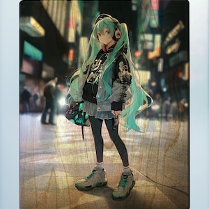 Hatsune Miku Anime Fan Art Print Wall Art Home Decor Poster Geek Nerd ...