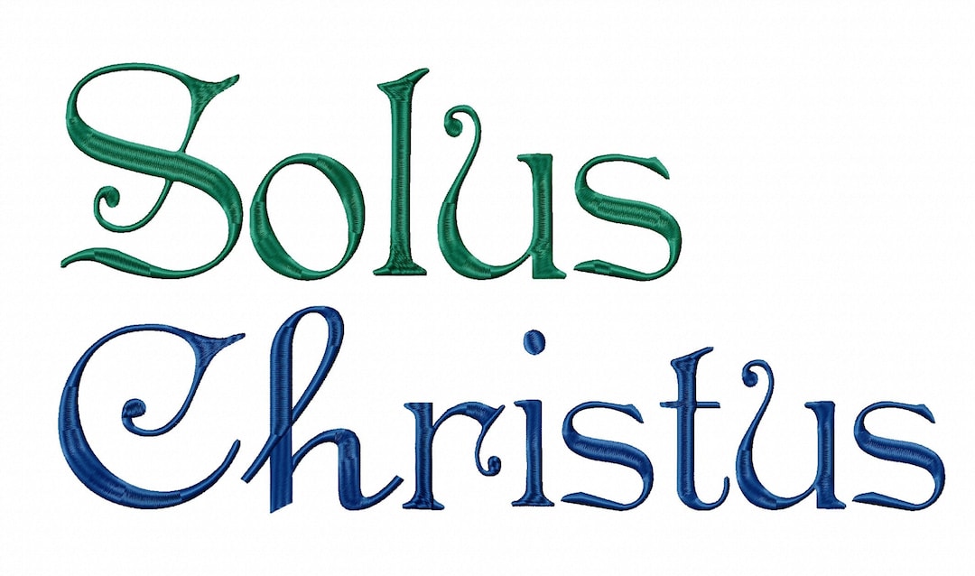 Merry Christmas Christian Solus Christus Embroidery Design File Machine ...