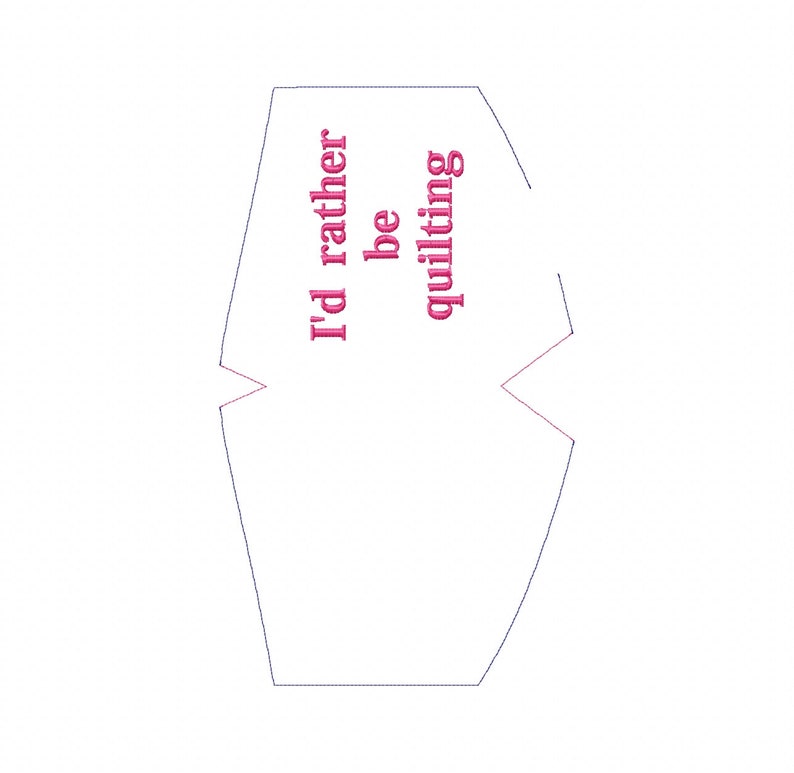 Quilter Quilting Face Mask Pattern In the Hoop Embroidery | Etsy