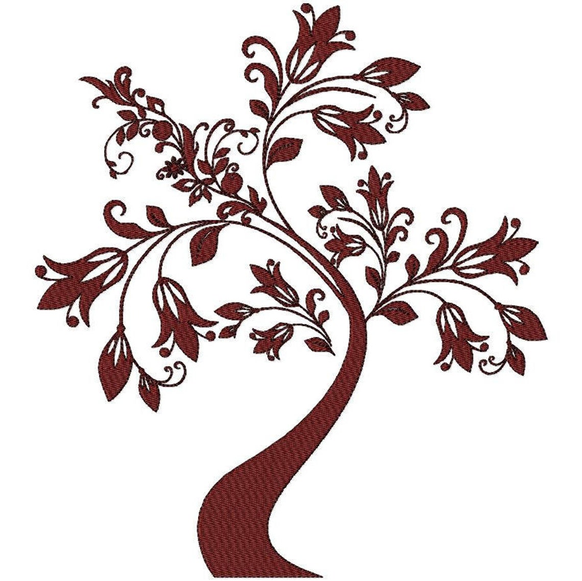 Stylish Tree Embroidery Design File .vip .vp3 .hus .pes .pec | Etsy