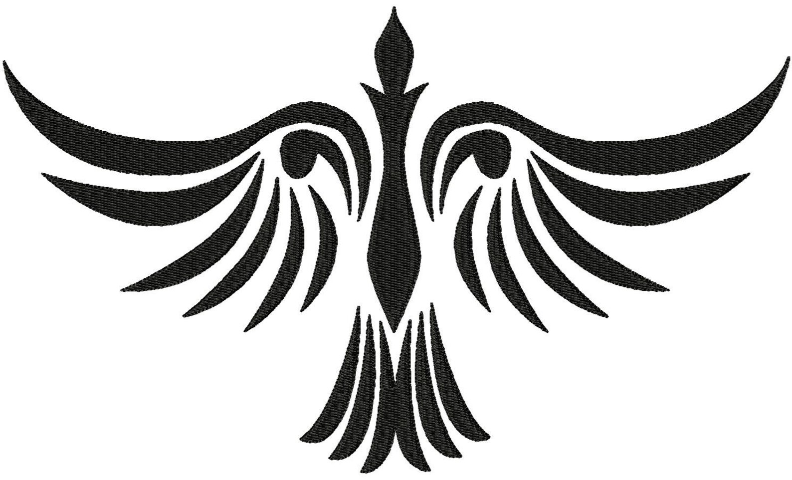 Abstract Tribal Bird Embroidery Design File .vip .vp3 .hus - Etsy