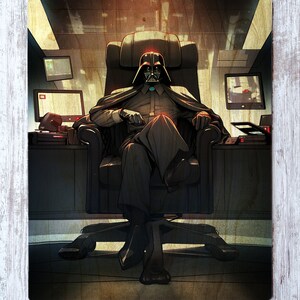 Galactic Boss Darth Vader Fan Art Print Wall Art Home Decor - Etsy