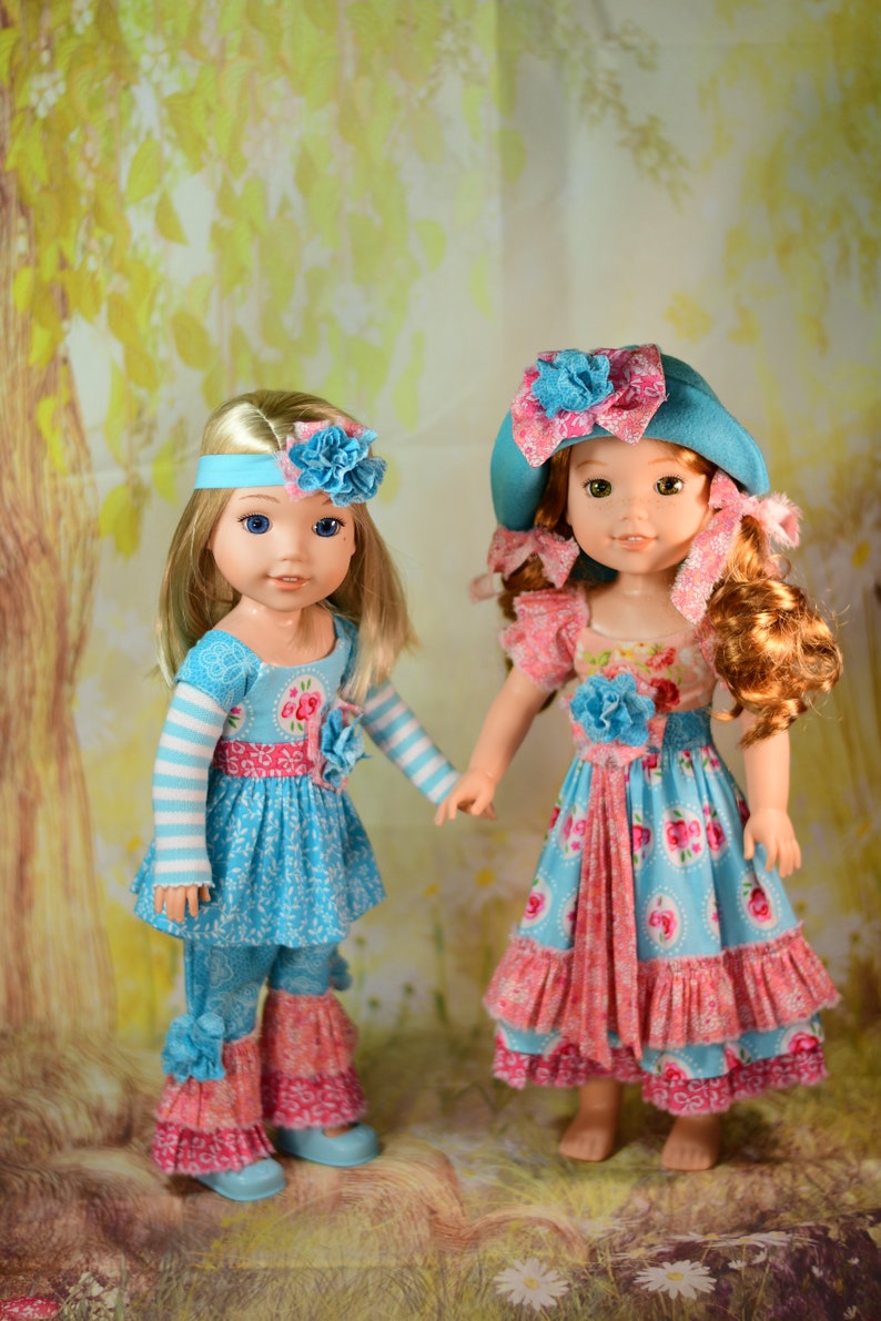 PDF Doll Clothes Dress Pattern Fits 14" WW Dolls Bohemian by Luminaria ...