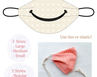 Face Mask Pattern in the Hoop Embroidery Design Files 3 | Etsy