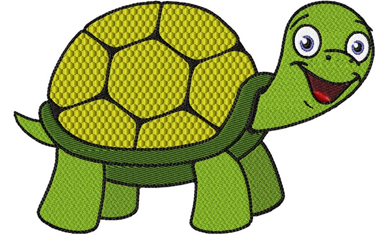 Turtle Embroidery Design File .vip .vp3 .hus .pes .pec .jef - Etsy