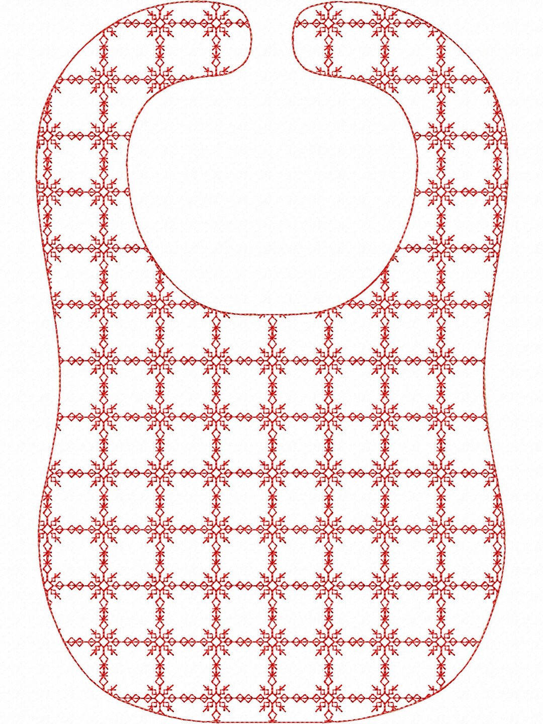 In the Hoop Baby Bib Mosaic Embroidery Design File Pattern 3 Sizes Also ...
