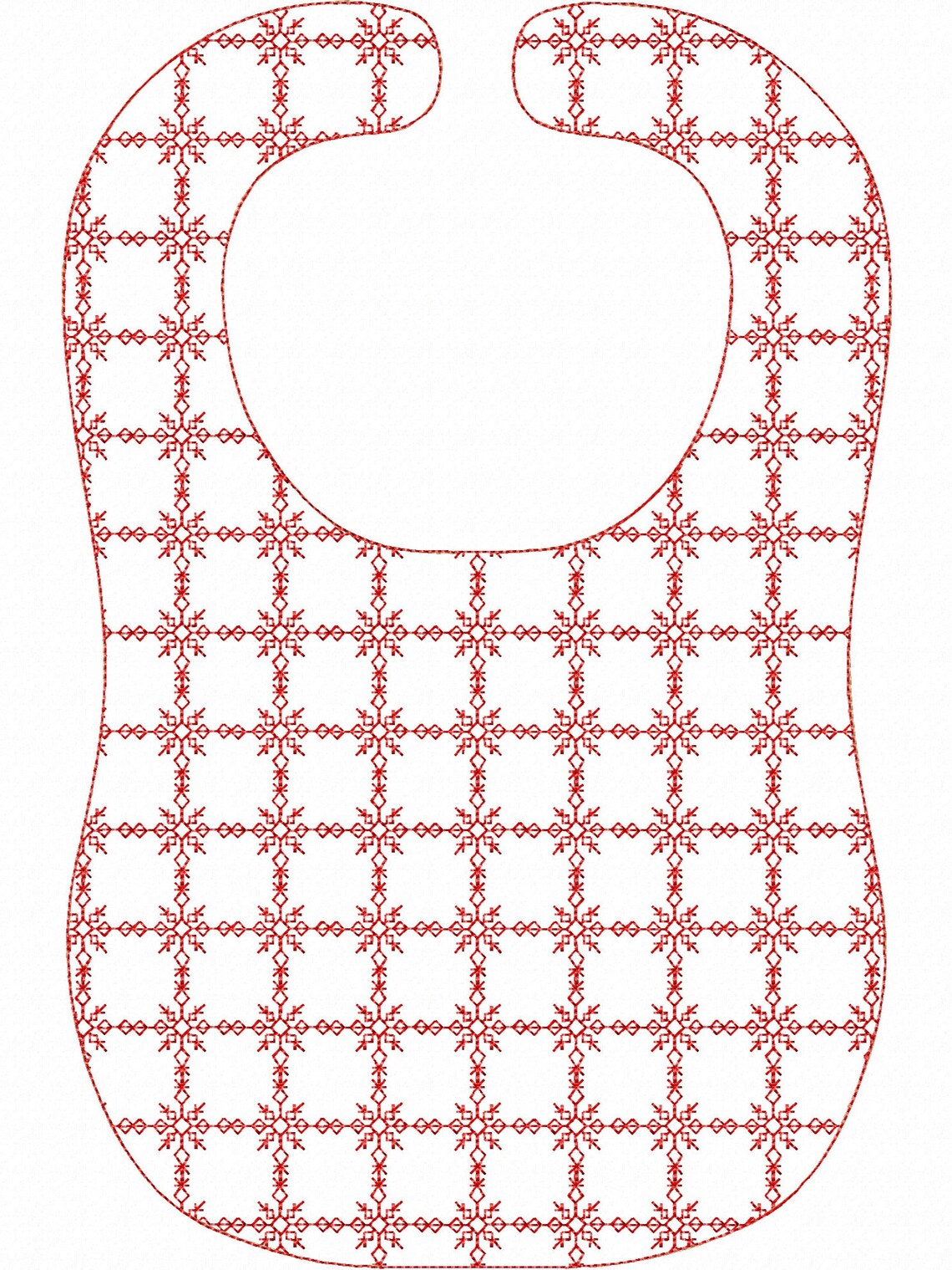 In the Hoop Baby Bib Mosaic Embroidery Design File Pattern 3 - Etsy