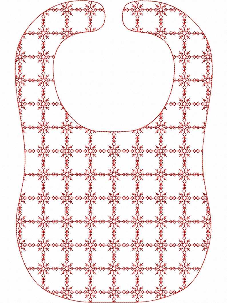 In the Hoop Baby Bib Mosaic Embroidery Design File Pattern 3 Sizes Also ...