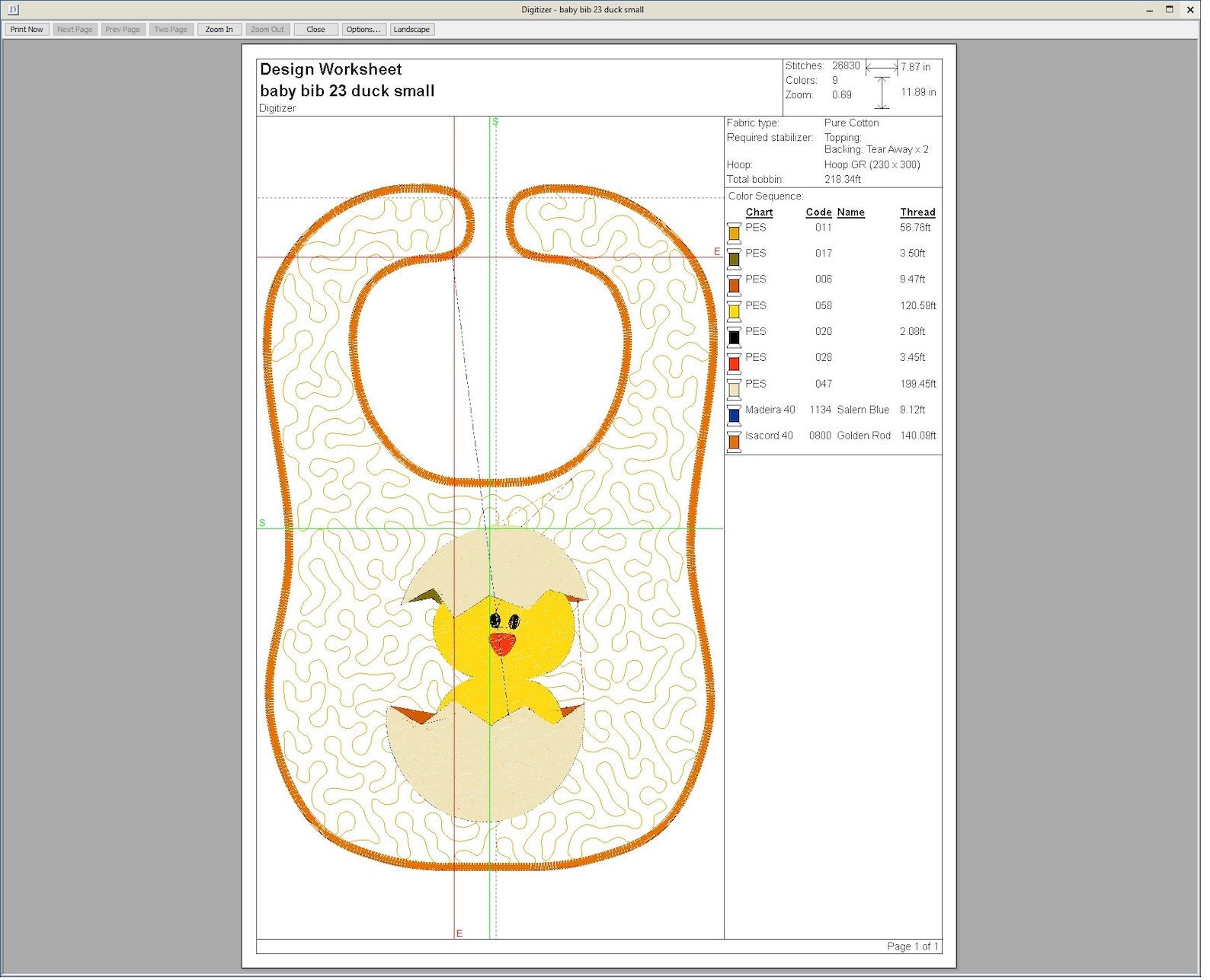 In the Hoop Baby Bib Duck Embroidery Design File Pattern 3 - Etsy