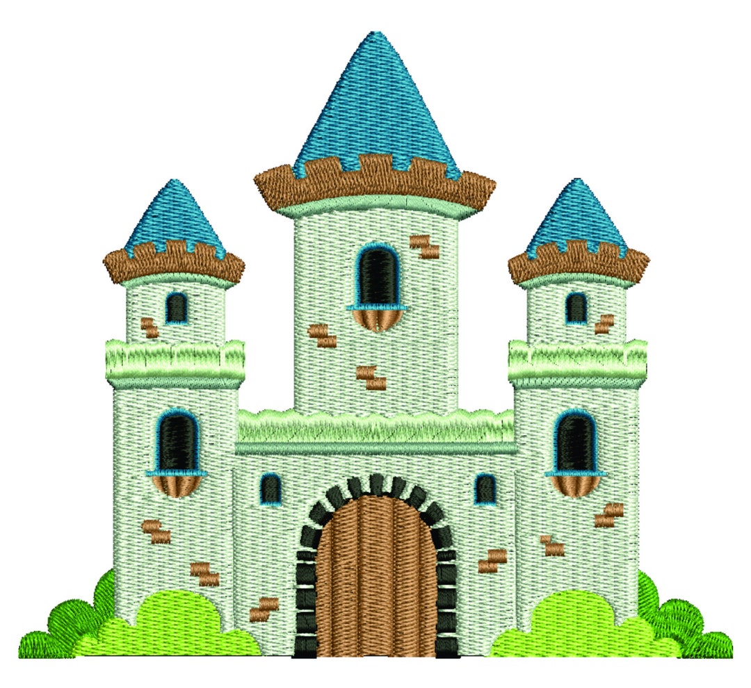 Castle Machine Embroidery Design File, Pattern Kids Face Mask .vip .vp3 ...