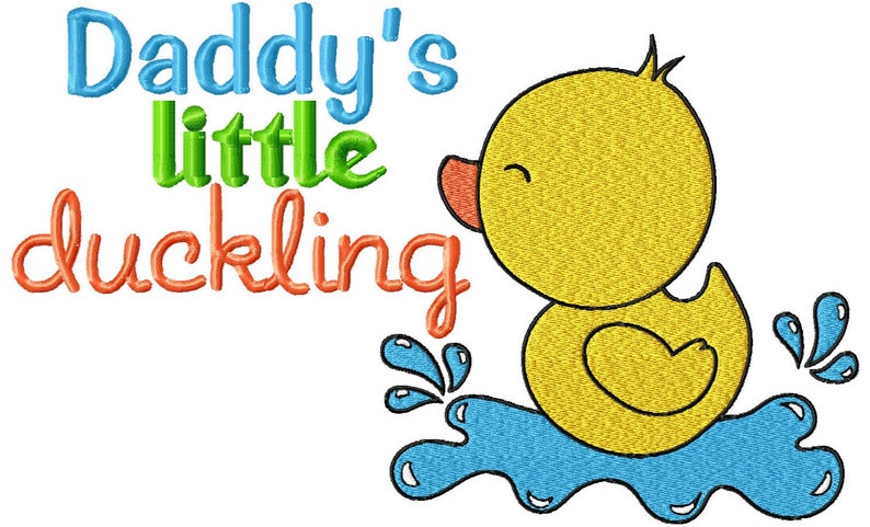 Daddy's Little Duckling Embroidery Design File .vip .vp3 .hus .pes .pec ...