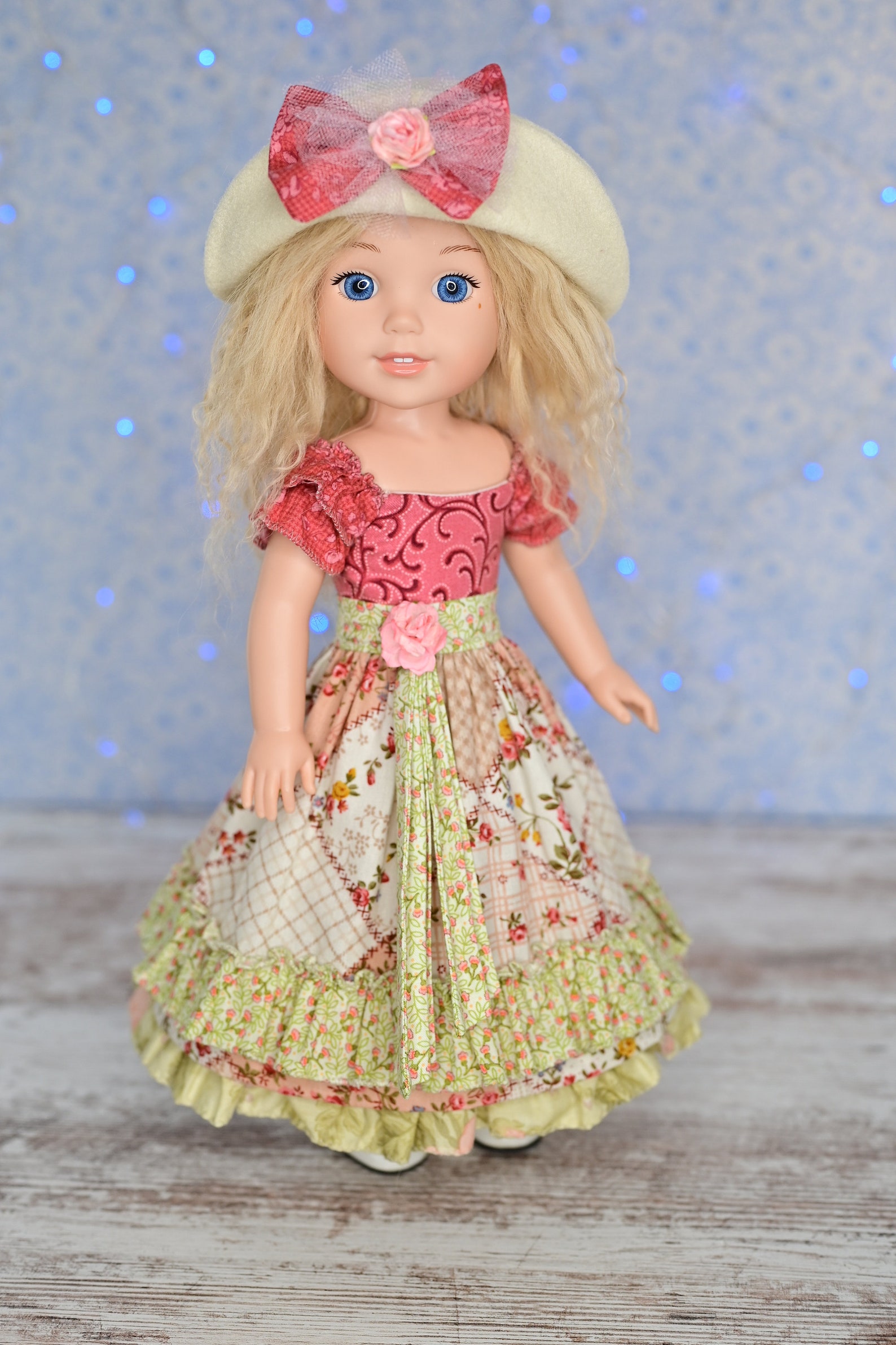 14" Doll Clothes Dress Pattern PDF Bohemian by Luminaria Designs Ruby ...