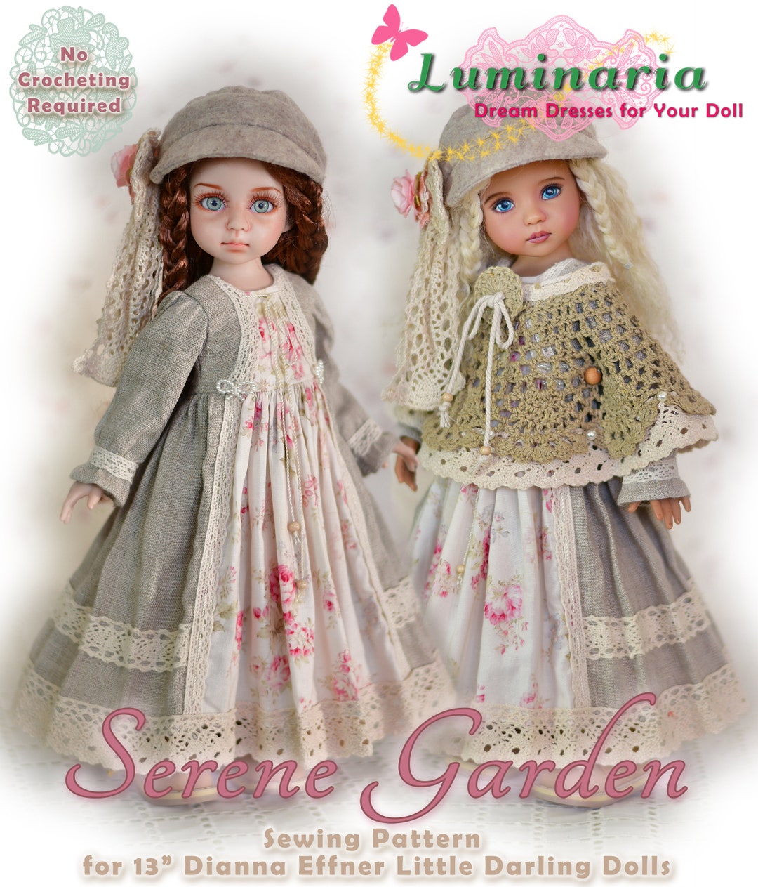 Little Darling Doll Clothes Pattern Fits 13" Dianna Effner Paola Reina ...