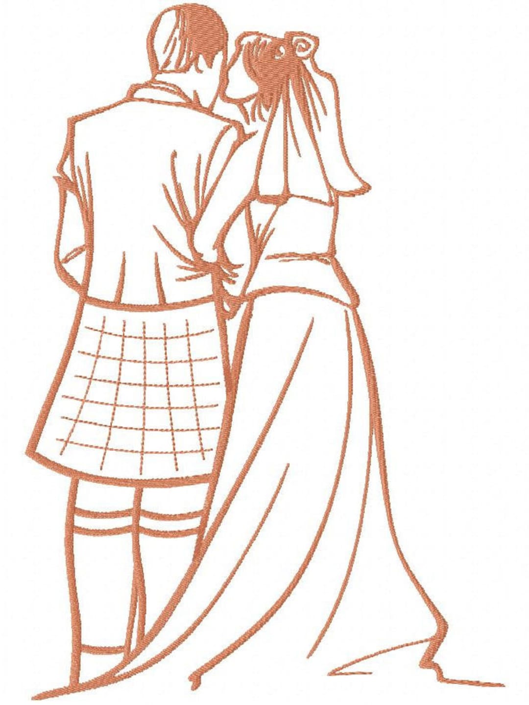 Scottish Kilt Wedding Embroidery Design File Machine Embroidery Pattern ...