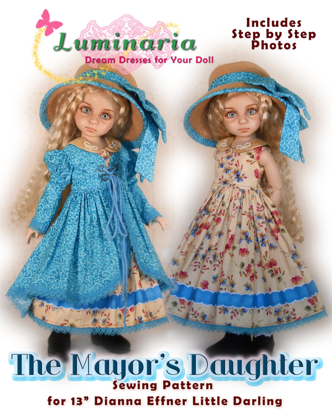 Little Darling Doll Clothes Pattern for 13" Dianna Effner My Meadow ...