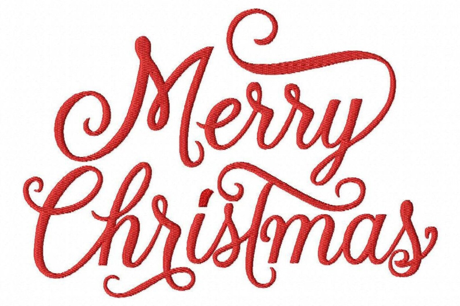 Merry Christmas Embroidery Design File .vip .vp3 .hus .pes - Etsy