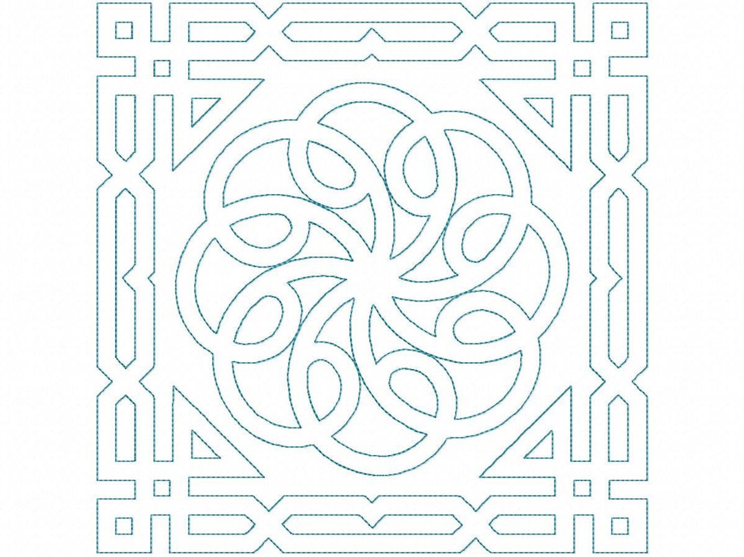 Heirloom Block Quilt Pattern Design File .vip .vp3 .hus .pes .pec .jef ...