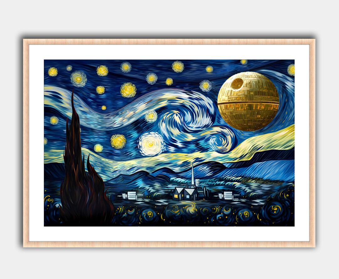 Death Starry Night Fan Art Print Wall Art Home Decor Poster Geek Nerd ...