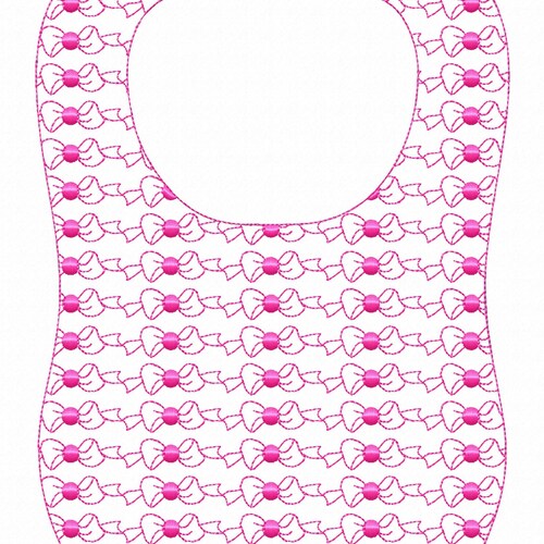 In the Hoop Baby Bib Floral Embroidery Design File Pattern 3 - Etsy