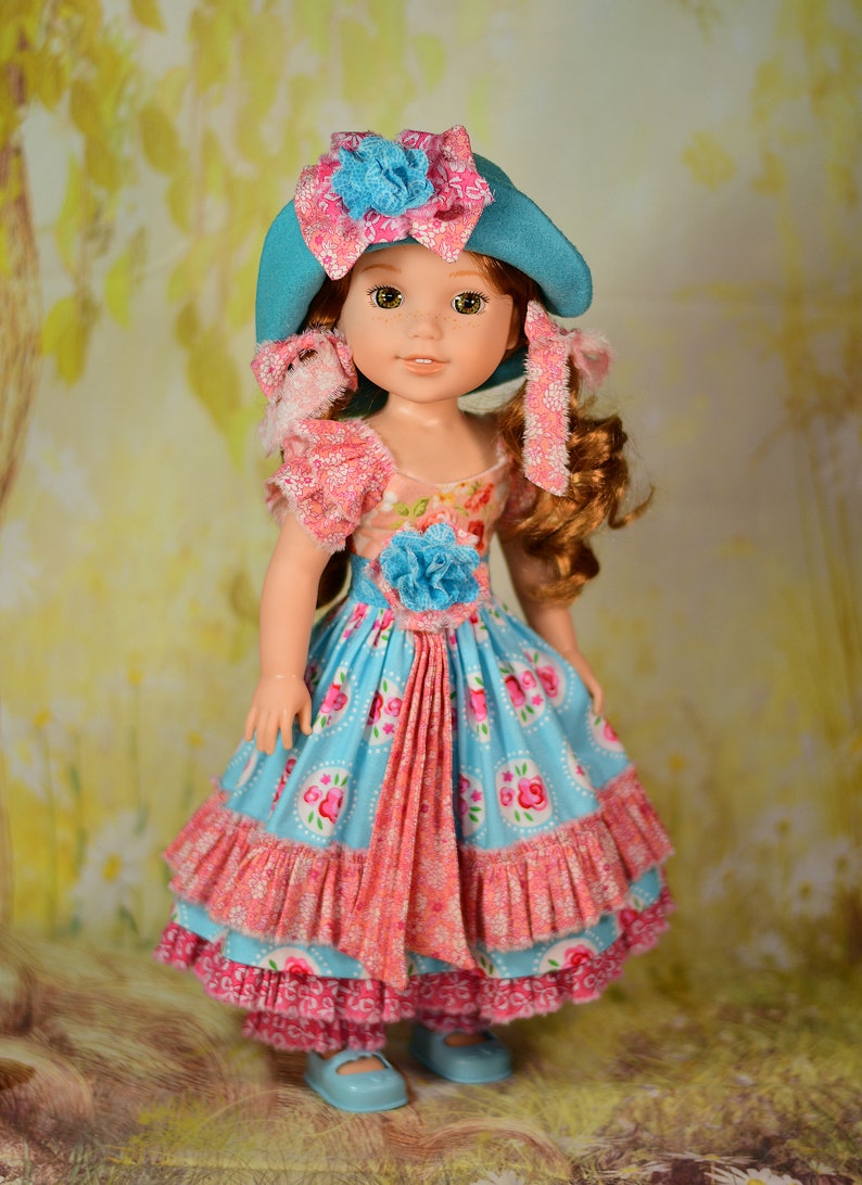14" Doll Clothes Dress Pattern PDF Bohemian by Luminaria Designs Ruby ...