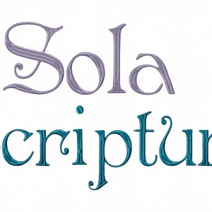 Christian Sola Scriptura Embroidery Design File Machine Pattern ...
