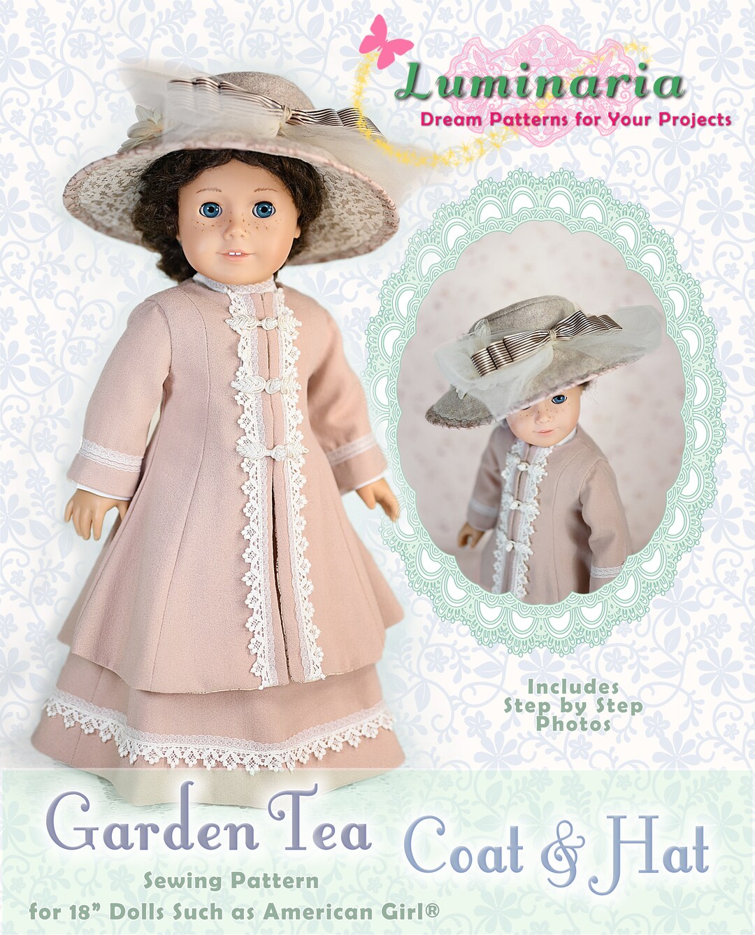 Lady Grantham 18 Inch Doll Clothes Dress PDF Sewing Pattern for 18 ...