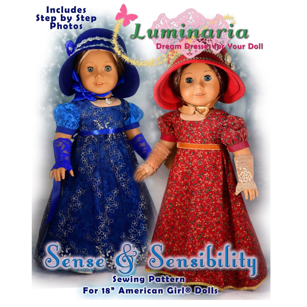 PDF Doll Clothes Dress Pattern Jane Austen Regency Fits 18" Dolls Such ...