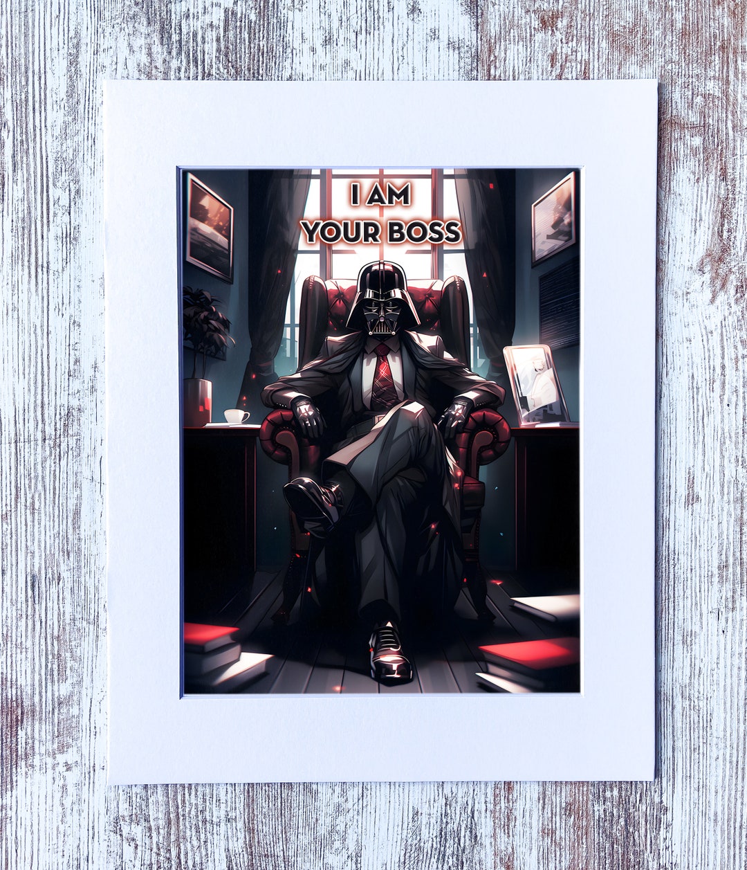 Printable Executive Boss Darth Vader Fan Art Print Wall Home Decor ...