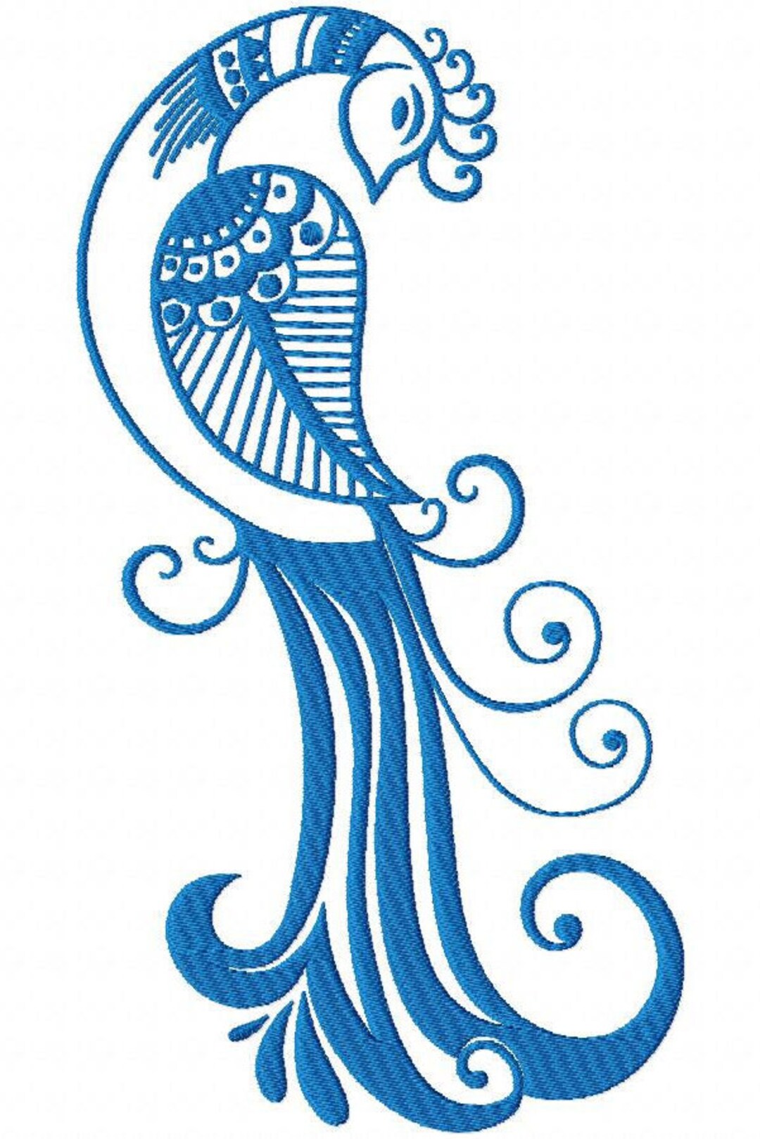 Peacock Embroidery Design File .vip .vp3 .hus .pes .pec .jef .sew .xxx ...