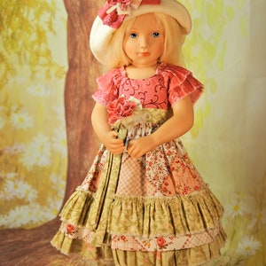 Slim 18" Doll Clothes Pattern Bohemian Girl Fits Petitcollin Starlette ...