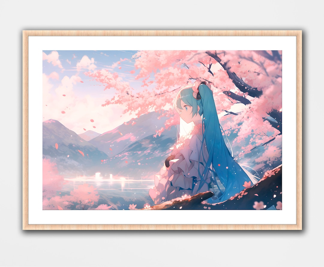 Hatsune Miku Anime Fan Art Print Wall Art Home Decor Poster Geek Nerd ...